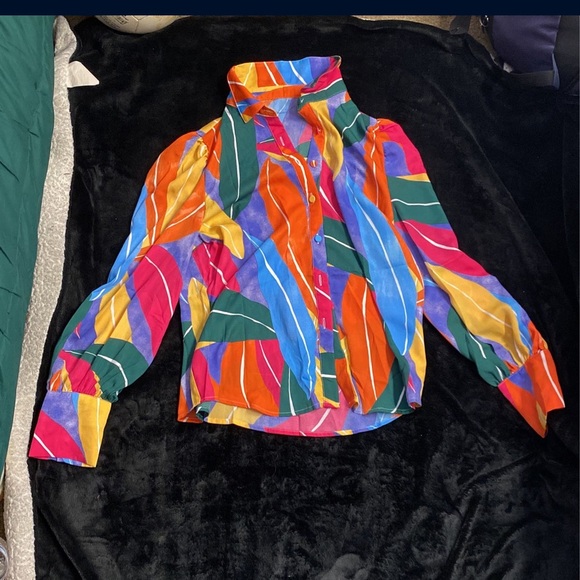 Tops | Multi Colored Button Up | Poshmark
